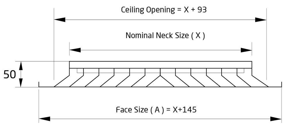 Supply Air Ceiling Grille | VENTECH