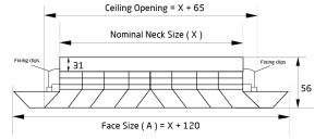 Bevelled Edge Diffuser - Ventech