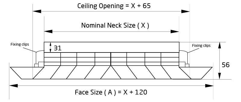 Bevelled Edge Diffuser - Ventech